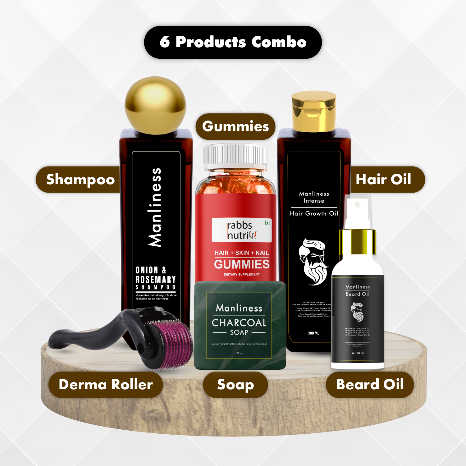 7. Combo Manliness X Rabbs Nutri Combo (Pack of 6) – MANLINESS